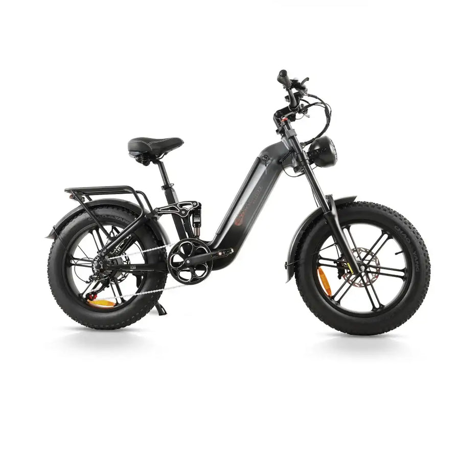 CMACEWHEEL V20 20" Fat Bike Full Suspension E-bike with Torque Sensor ...